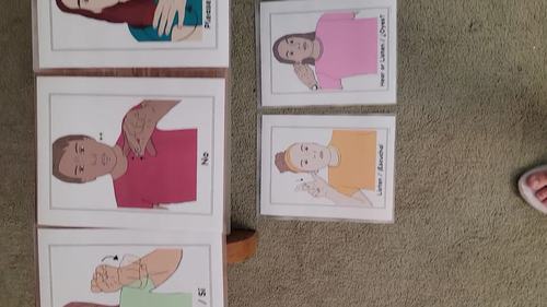 ASL Sign Language Classroom Posters in English & Spanish! (Color Version)