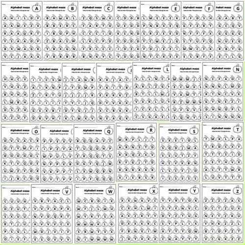 26 Alphabet Dab Letter Maze, PreK, k, 1srt, 2nd grades.ABC activity ...