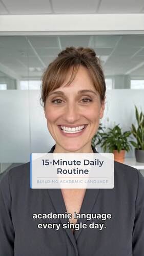 15-Minute Academic Language Routine by Jenna Stewart Koszo | TPT