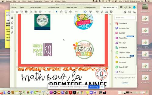 FRENCH First Grade No Prep Math Worksheets OCTOBER Grade 1 / Première année