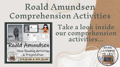 Roald Amundsen Close Reading Comprehension Activities | 3rd Grade & 4th ...