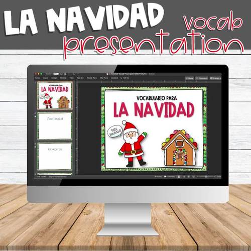 Christmas Vocab Powerpoint with Pictures | la Navidad by Senorita Creativa
