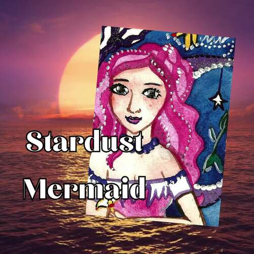 Stardust Mermaid Moon Fantasy Sea Ocean Clip Art, Classroom Decor