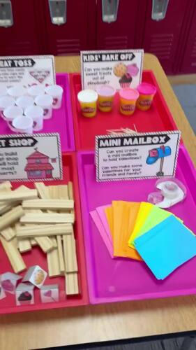 Valentine's Day STEM Bins® Teambuilders Valentine STEM Activities Party ...