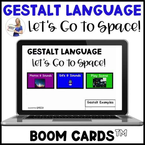Gestalt Language Activity Boom Cards: Let's Go to Space! by Ausome Speech