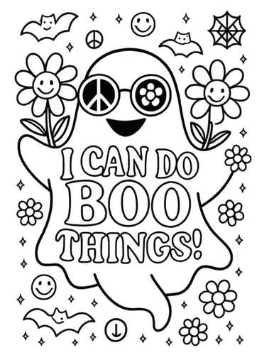 I Can Do Boo Things Printable Coloring Page | Positive Affirmation ...