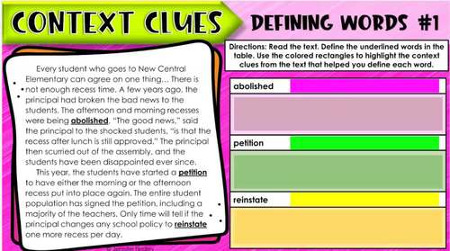 Digital Activities - Context Clues Activities | Google Slides™ | TPT