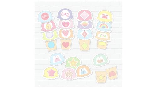 Ice Cream Shapes Matching Activity. Preschool File Folder Game. | TPT