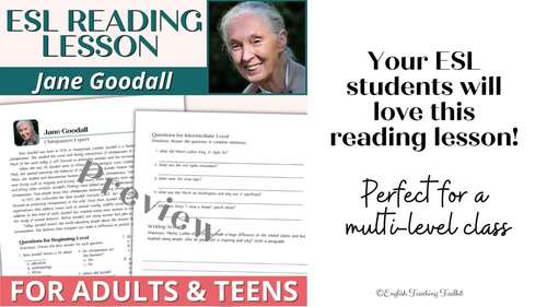 Adult ESL Reading Comprehension Passage Activities and Questions - Jane ...