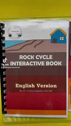 INTERACTIVE BOOK ABOUT THE ROCK CYCLE- English & Spanish | TPT