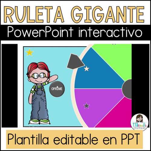 RULETA GIGANTE. Juego interactivo editable en PowerPoint. by Meraki ...