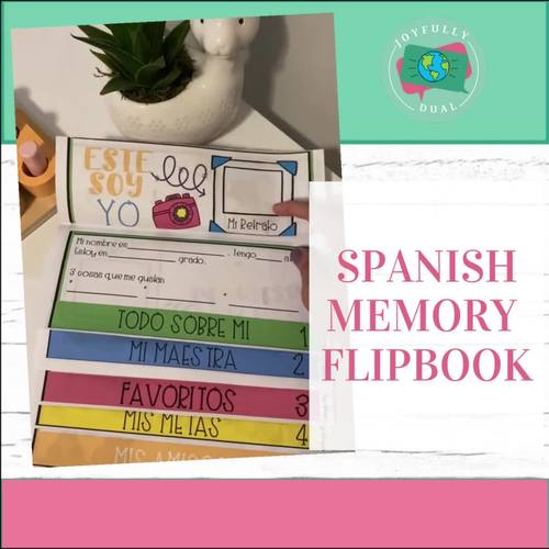 End of year Memory Flipbook - Spanish- Printable (B&W, Color) by ...