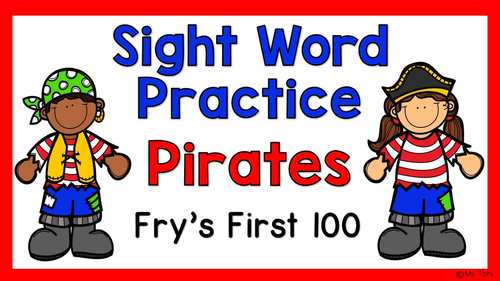 Sight Word Practice Video, Fry's First 100 Sight Words, Pirates | TpT