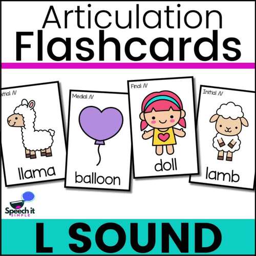 L Sound Articulation Target Cards - Artic - Apraxia - Phonology ...