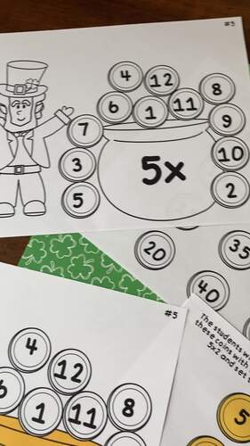 St. Patricks Day Activity Multiplication Facts 1 to 12 Practice | TPT