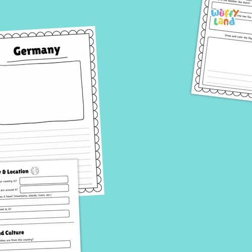 GERMANY Country Study | Geography Research Project & Printable Worksheets