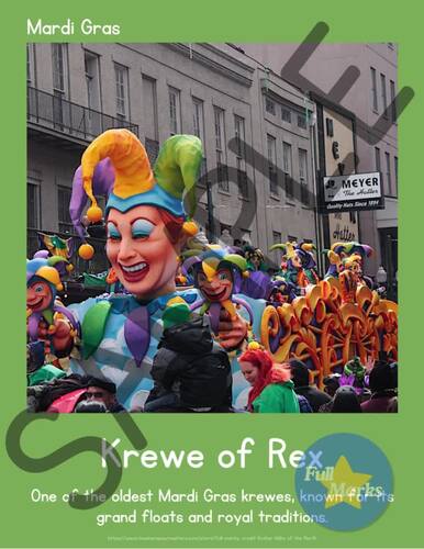 Mardi Gras Poster Set with Real Photos, Boho Modern Tricolor Classroom ...