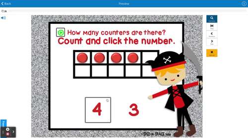 Pirate Math Numbers to 20 Review Game BOOM Cards™ by Cuppa Special Tea