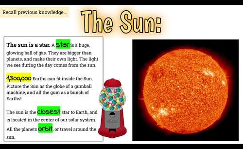 The Sun BUNDLE: FULL, NO PREP LESSON *Google Slides & 3 Accompanying ...