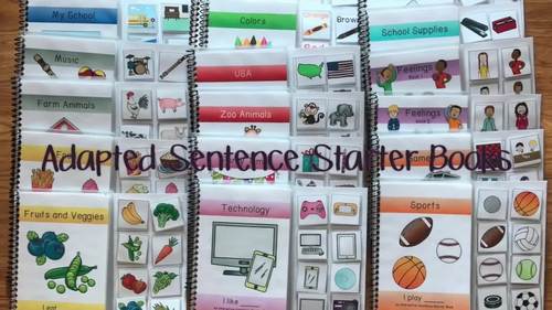 BUNDLE Interactive / Adapted Sentence Starter Books - special education