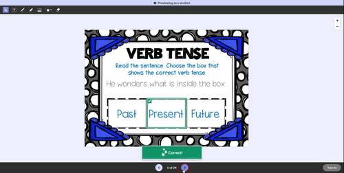 Verb Tense Task Cards - Past, Present, and Future | Printable and ...