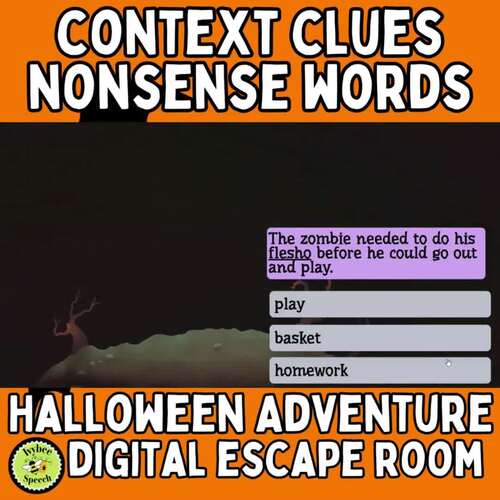 Context Clues Nonsense Words Halloween Digital Escape Breakout by ...