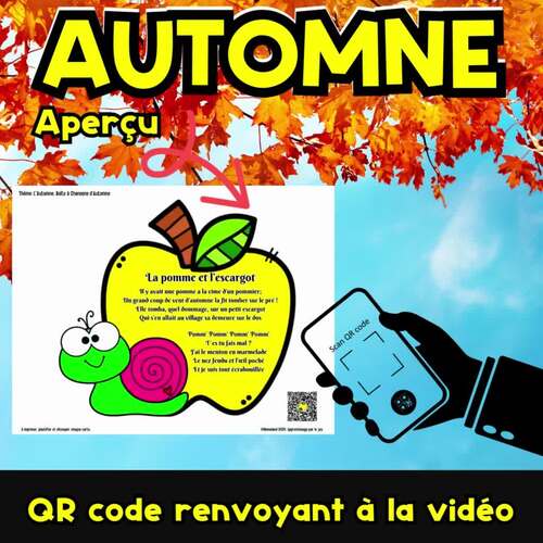 Boîte à Chansons d’Automne (avec QR code) | TPT