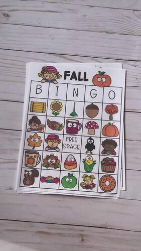 Fall/Autumn Bingo Game | September/October Class Activity |Cut & Create ...