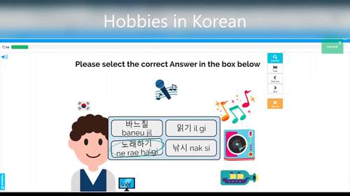 Hobby Korean BOOM Cards HOBBIES Korean Distance Learning Hobby | TpT