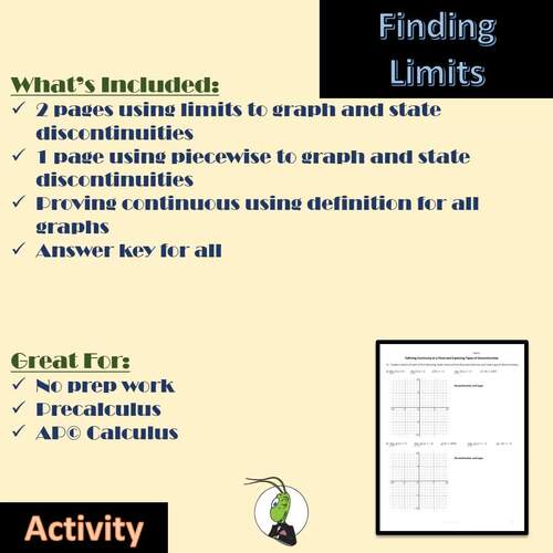 Defining Continuity at a Point Activity AP Calculus 1.11 | TPT