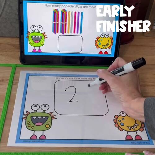 Counting Tens and Ones Place Value First Grade Practice Count Popsicle ...