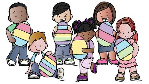 Easter egg Kidlettes clip art, spring MINI by Melonheadz Clipart