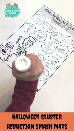 Halloween Cluster Reduction Smash Mats by Talking Mama Bears | TPT