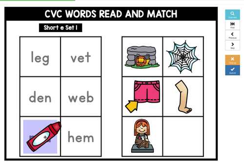 CVC Read and Match Boom Cards Bundle (Distance Learning) by United Teaching