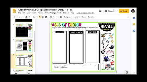 Science Interactive Google Slides | USES OF ENERGY REVIEW | Distance ...