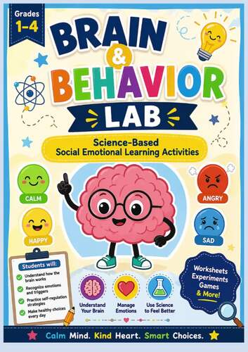 Brain & Behavior Lab: Science-Based SEL Worksheets & Activity Cards ...