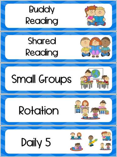 Daily Schedule | Visual Schedule | Thick Chevron BUNDLE!! by ABC Penguin