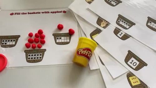 Kindergarten Math Center Subitizing Play-Dough Mats! by A Special Place