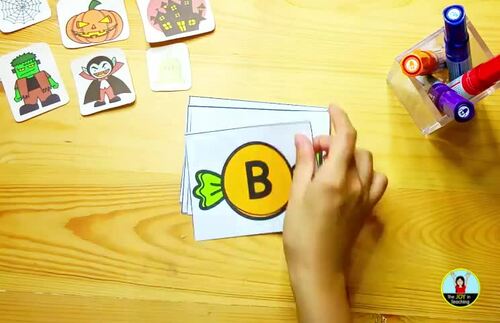 Halloween Numbers and Alphabet Flashcards by The Joy in Teaching