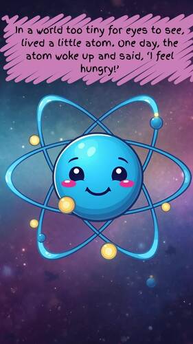 Hungry Atom’s Adventure: Learning About Atoms for Children by Pinksy Pub