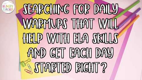 Middle School ELA Bell Ringers Digital and Editable Grammar Root Words ...