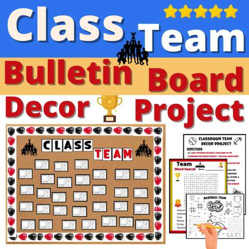 Class Team Teamwork Project Decor Activity SEL Bulletin Board Resource