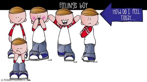 Feelings clip art, expressions, emotions Boy COMBO PACK by Melonheadz ...