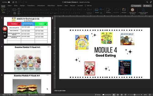 2nd Grade Wit and Wisdom- Module 4 EDITABLE Powerpoint Slides & Anchor ...