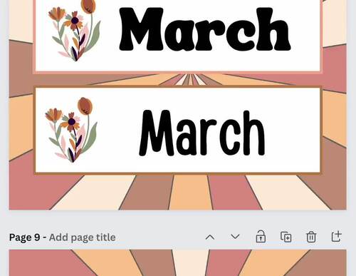 Groovy Spanish Calendar (Months and Days of the Week) | TPT