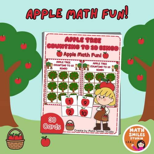 Apple Tree Counting to 10 Bingo | Numbers 1–10 | Kindergarten - 1st Grade