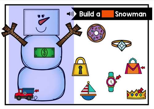 2D Shapes Snowmen Kindergarten Boom Cards | TPT