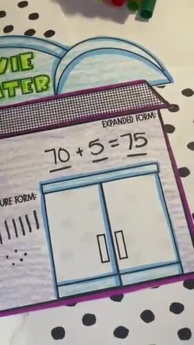 Movie Day Math Place Value Crafts by The Teaching Diva Corner | TPT