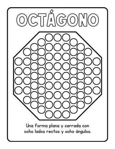 SPANISH Shapes DOT ART, Dot Marker Worksheets, Activity Pages, Math ...