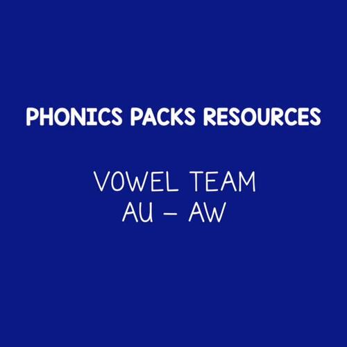 Orton-Gillingham Phonics AU and AW Vowel Team Activities and Games